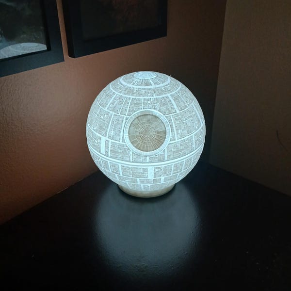 3D Printed Death Star Lamp – Star Wars Decor, RGB Color Changing - Etsy