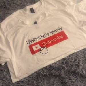 Custom Social Media Phenomenon Subscribe Shirt Channel Shirt - Etsy