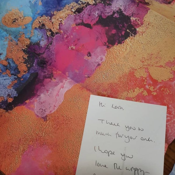 Original Resin Alcohol Ink Painting / Contraluz Opal I / 6x6" / Modern ...