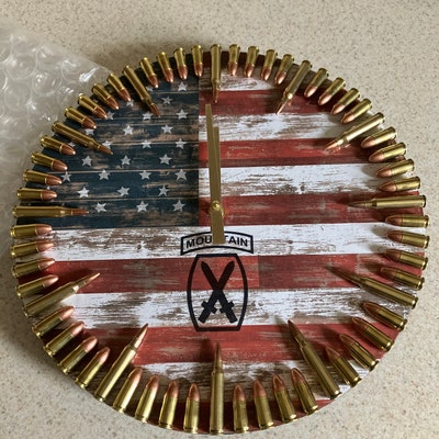 NEW Special Edition Thin Blue Line Flag & Bullet Clock With Nickel ...