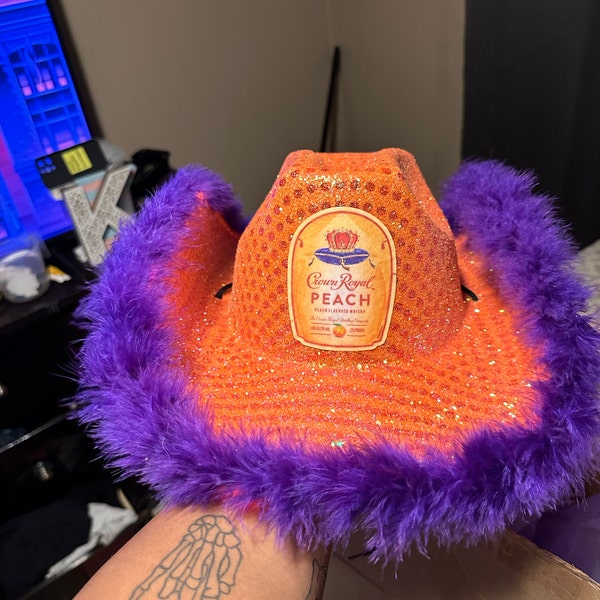 Capri Sun Glitter Cowboy Hat Fully Customizable Light up Cowboy Party ...
