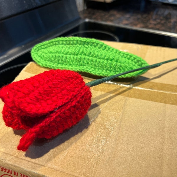 Single Crochet Tulips Flower | Handmade Crocheted Flowers - Etsy