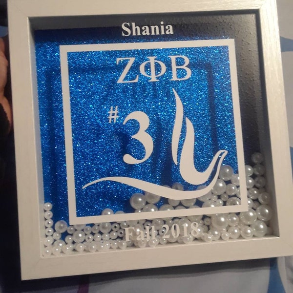 Personalized Zeta Phi Beta Shadow Box - Etsy
