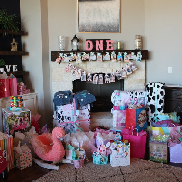 Holy Cow I'm One Pink Cow Theme Happy Birthday Banner Decoration - Etsy