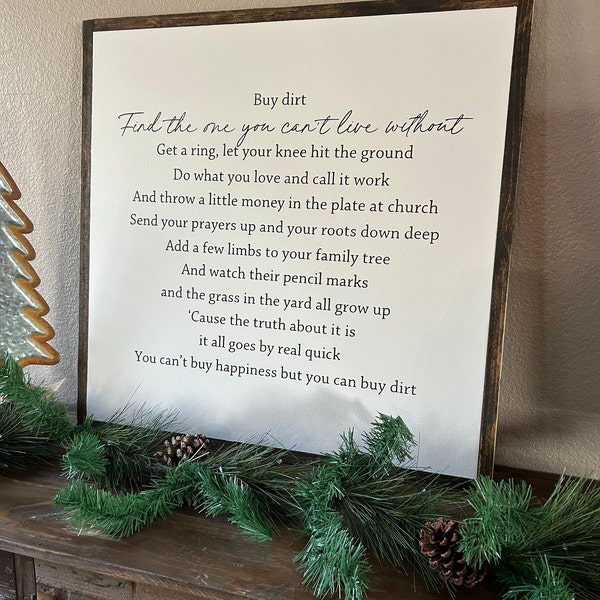 Buy Dirt Sign- Home Sign- Family Sign- Extra Large Sign- Large Wall Art ...