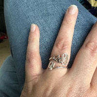 Birth Flower Name Ring by Caitlyn Minimalist • Custom Flower Jewelry ...