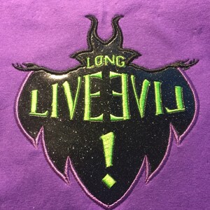 Descendants Long Live Evil Logo Embroidery Machine Applique | Etsy