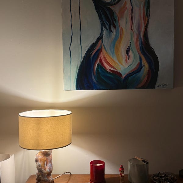 Wabi Sabi Style Minimalistic Ceramic Table Lamp/bedside Lamp - Etsy