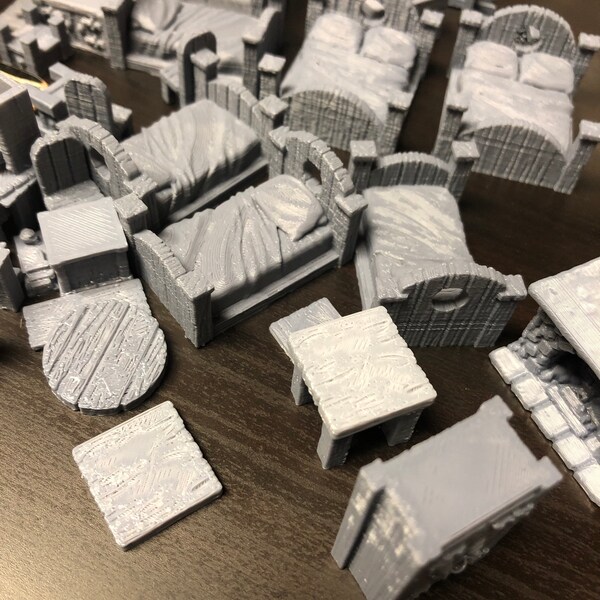 Tavern Furniture Set Dnd Miniature Terrain, Dungeons and Dragons, D&D ...