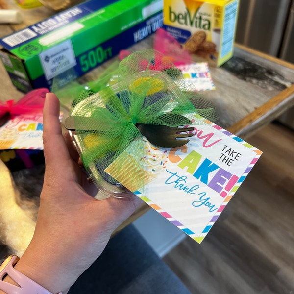 Cupcake Gift Tag, You Take the Cake, School Teacher Staff Employee ...