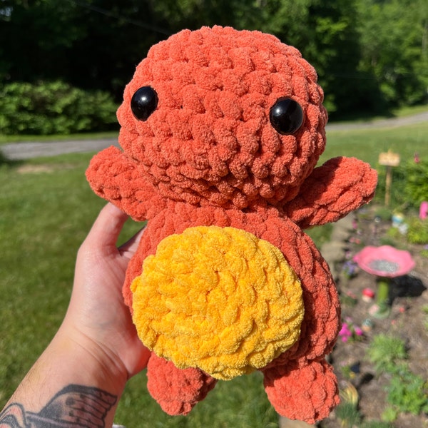 Char the Fire Lizard Crochet Pattern: Dino Pocket Monster Amigurumi ...