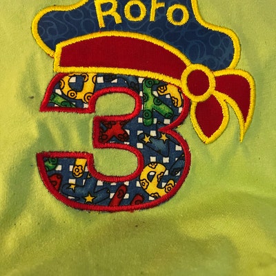 T-rex Number 4 Applique My 4th Birthday Dinosaur Applique Babies ...