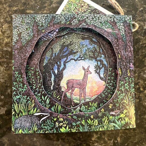 The Wood at Dusk - Double-sided, Papercut Concertina Card - Etsy UK