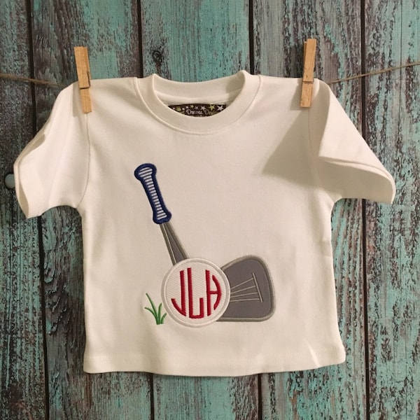 Golf Club Ball Monogram Applique Digital Machine Embroidery Design 4 ...
