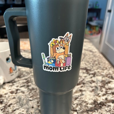 Busy Doing Mom Stuff Holographic Glitter Sticker Water Resistant ...