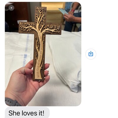 Laser Engraved Cross Organic Wood Cross With Verse Laser Cut Wood Cross ...