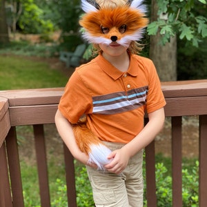 Children's Faux Fox Fur Mask, Handmade - Etsy