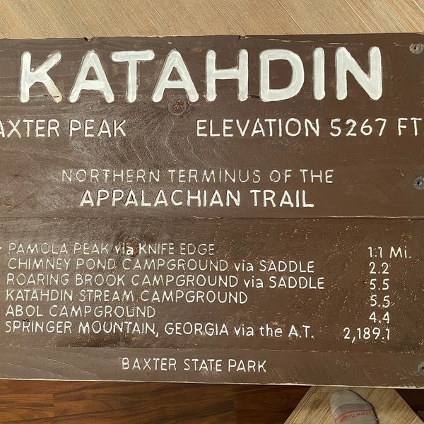 Full Sized Carved Katahdin Summit Sign Replica - Etsy