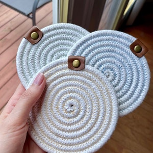 Natural Cotton Rope Coasters - Etsy