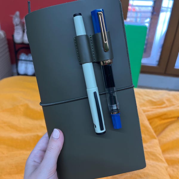 Leather Travelers Notebook Cover With Wallet Insert Regular Standard ...