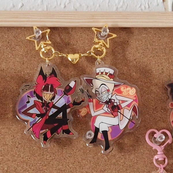 Helluva Boss Acrylic Epoxy Keychains Blitz Stolas Moxxie Millie ...