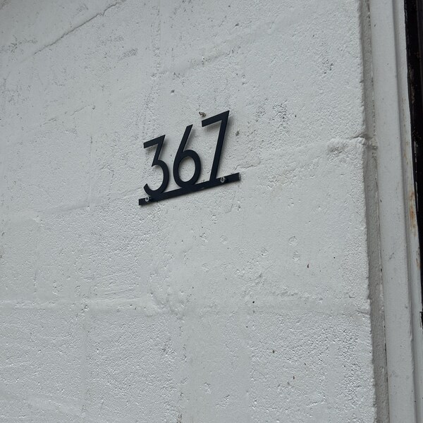 Metal Mid Century Modern House Numbers Individual House Numbers retro ...
