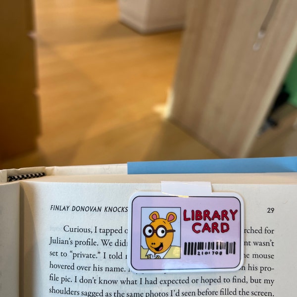 Library Card Magnetic Bookmark | Bookish Gift | Book Club Bookmark ...
