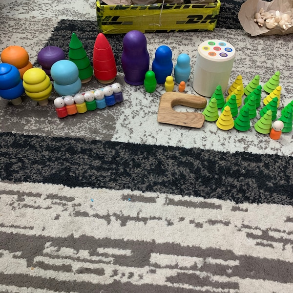 Matchstick Color Drop Sorter Toy Baby Development Learning Game ...