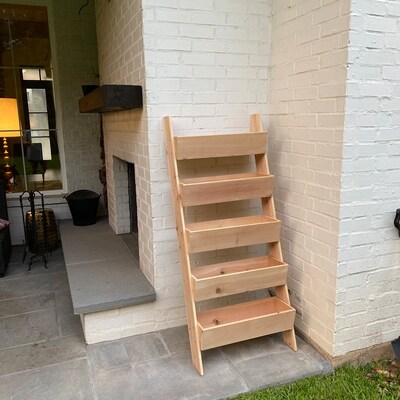 Living Wall, Vertical CEDAR Planter Box Ladder, larger Sizes ...