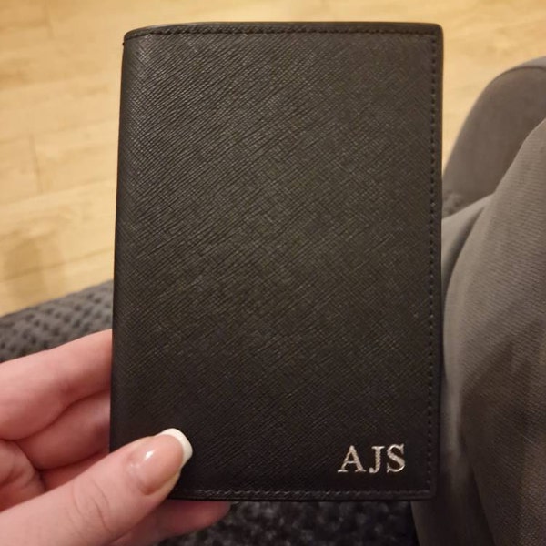 Personalised Leather Passport Holder - Genuine Leather Monogrammed ...