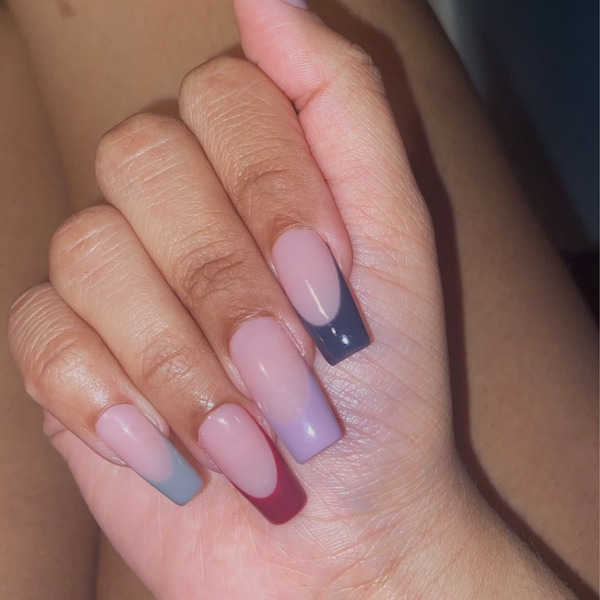 THE Leechrome Nail Designpinterest Press on Nailsabstract Press on ...