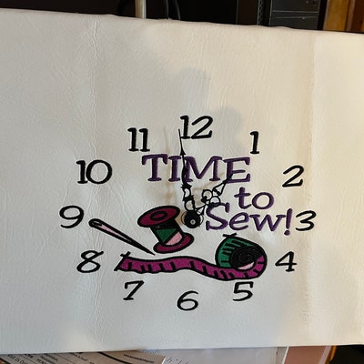 Time to Sew Clock Face Machine Embroidery Design, Embroidery Designs ...