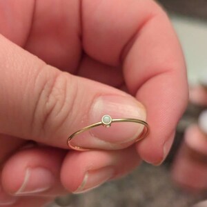 Tiny Opal Ring October Birthstone Ring Dainty Gold Ring Tiny Gemstone Ring Mothers Ring Set Gift ...