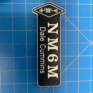 Amateur Radio License Plaque Gold & Black on Mahogany FCC Ham License ...