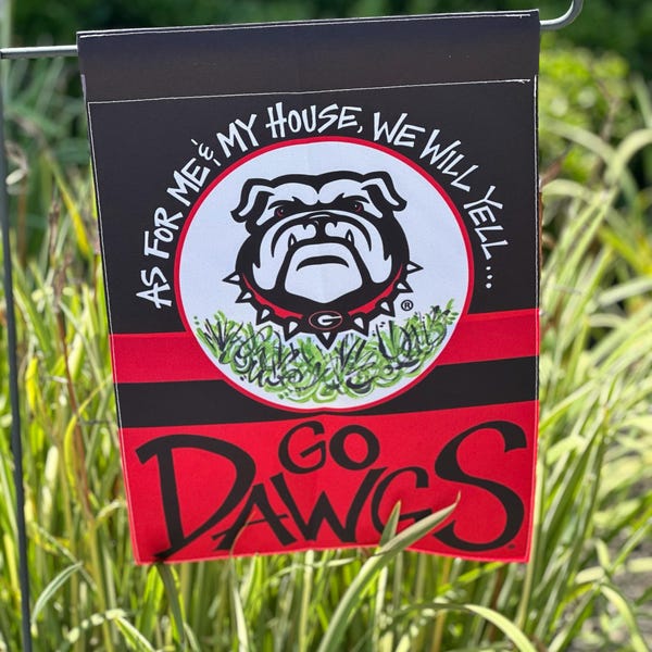 Georgia Bulldog Garden Flag,georgia Football Flag,dawgs Flag,uga,double ...