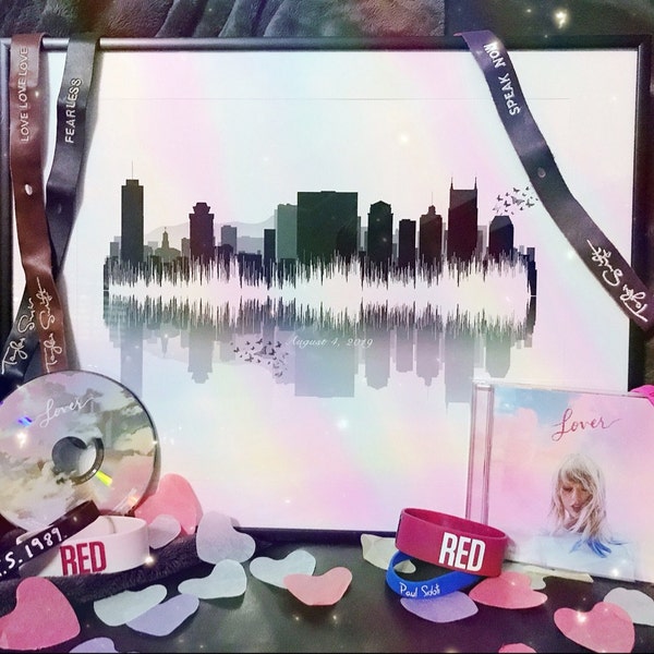 City Skyline Artwork, Custom City Art, Sound Wave Art, Any City Skyline ...