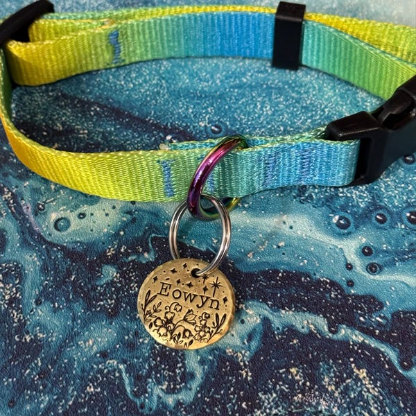 Cemetery Dog Tag Ghost Dog Tag Halloween Dog Tag Crow Raven Dog Tag Pet ...