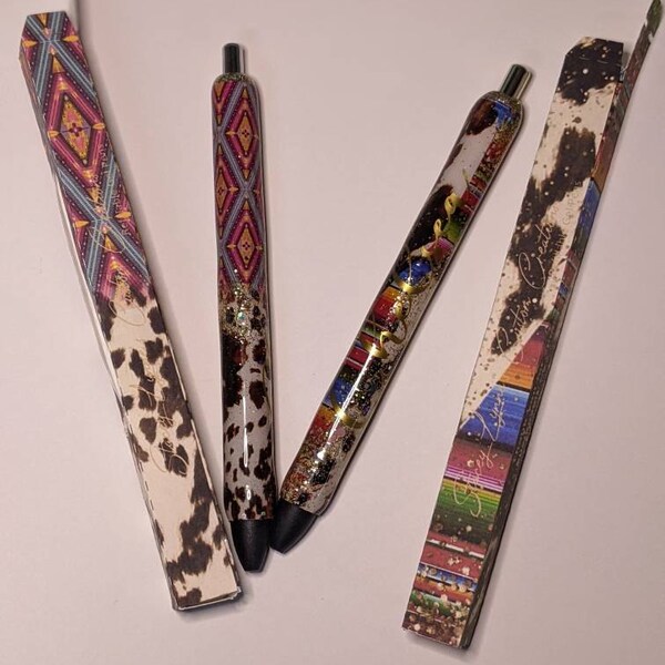 Cowhide Leopard Serape Pen Wrap Template Rustic Western Ink Joy Wrap ...