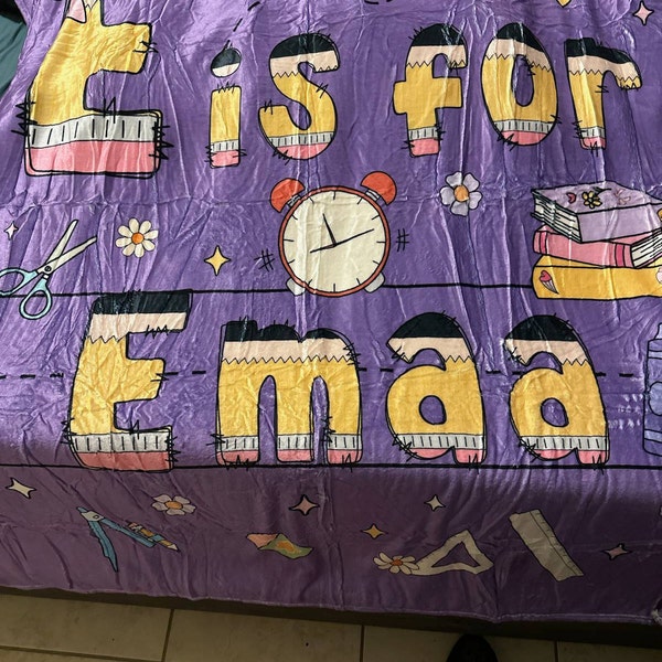 Custom Kids Name Blanket, Kids Back to School Blanket, First Day of ...