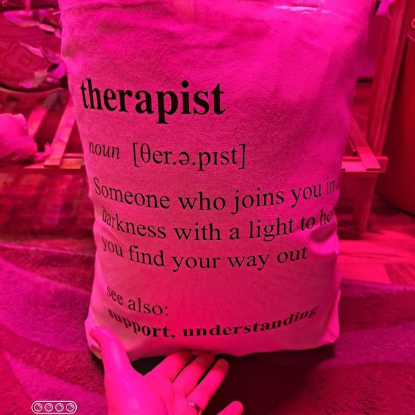 Therapist Description Tote Bag, Gift for Therapists, Definition Tote ...