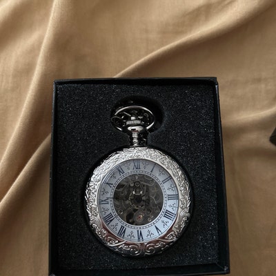 CUSTOM ENGRAVED Signature Mechanical Pocket Watch the Feuille ...