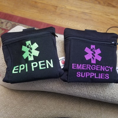 Medical Alert Tag epi-pen Inside Label Red White - Etsy