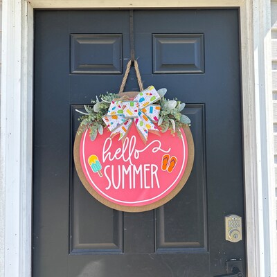 Spring Front Door Decor Hello Spring Wreath Spring Wreath Daisy Spring ...