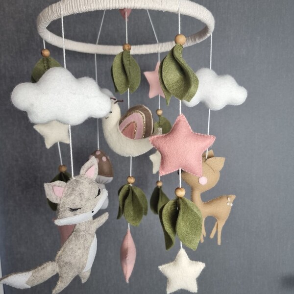 Baby Crib Mobile With Geese and Clouds, Baby Shower Gift, Duck Mobile ...
