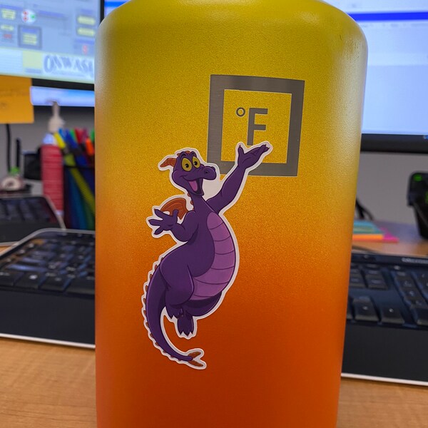 EPCOT Figment Sticker: Waterproof Vinyl Dragon Decal - Etsy