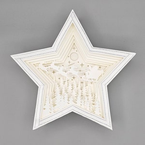 Pack 3 Christmas Star Lantern Shadow Box SVG for Cricut Proroject ...