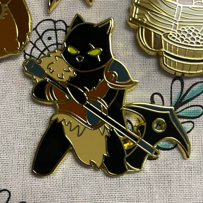 Barbarian Class RPG Black Cat S1 Hard Enamel Pin - Etsy