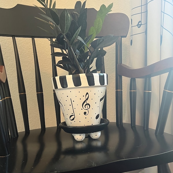 Music Note Flower Pot - Etsy