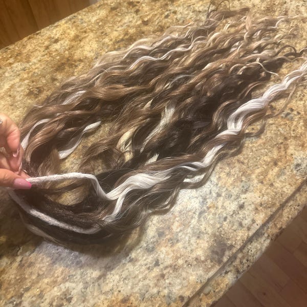 DE/ SE Curly Synthetic Dreads Extensions Wavy Dreads, Curly Dreads ...
