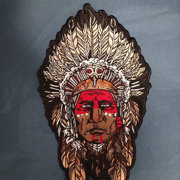 NATIVE INDIAN Large Back Patch for Jacket - Etsy